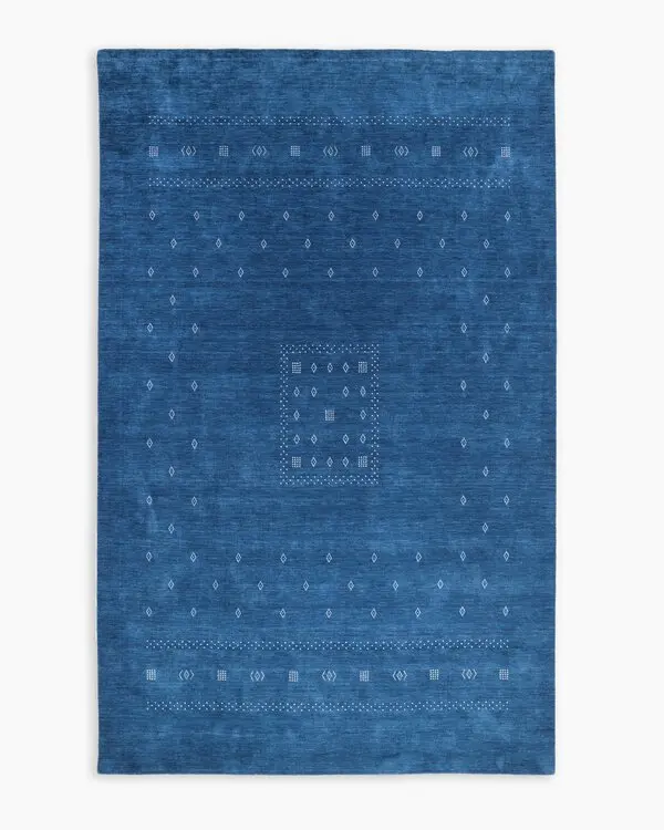 Quince Dakota Hand-loomed Wool Rug - Blue