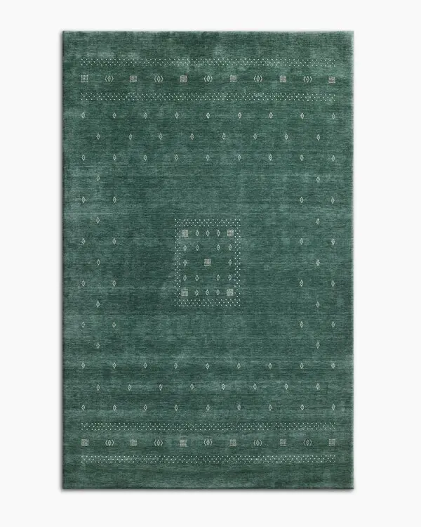 Quince Dakota Hand-loomed Wool Rug - Green