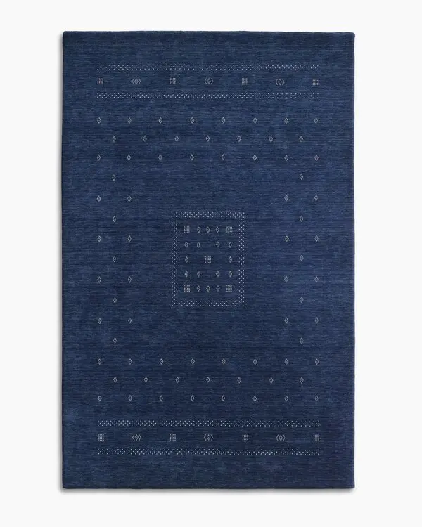 Quince Dakota Hand-loomed Wool Rug - Navy