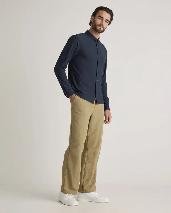 Quince Propique Performance Button Down - Navy