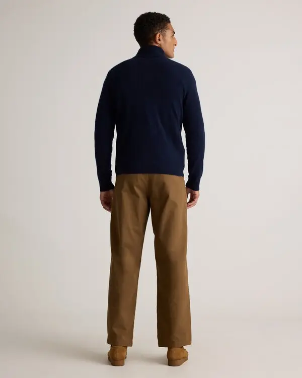 Quince Cashmere Quarter Zip Sweater - True Navy
