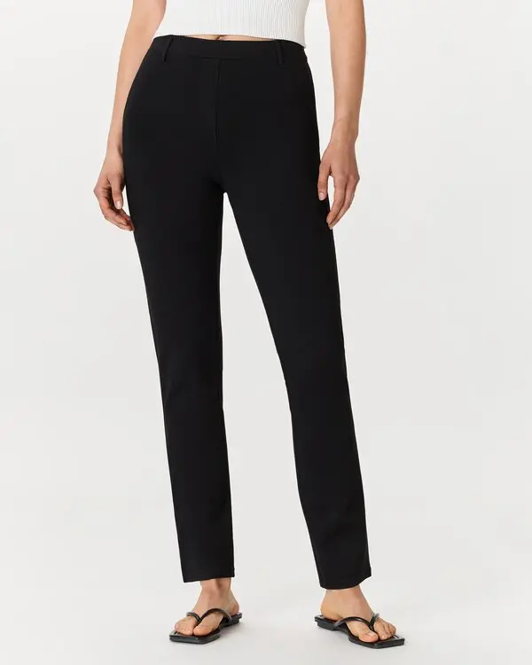 Quince Ponte Straight Leg Trousers - Black