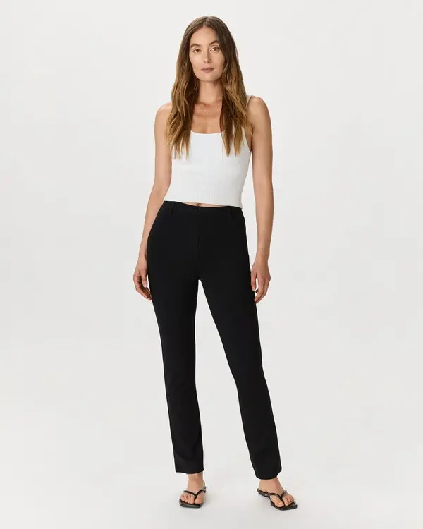 Quince Ponte Straight Leg Trousers - Black