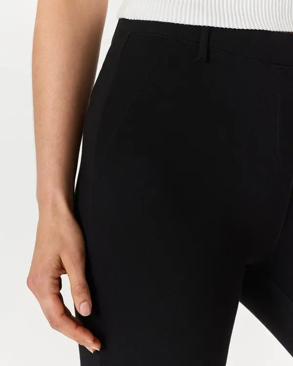 Quince Ponte Straight Leg Trousers - Black