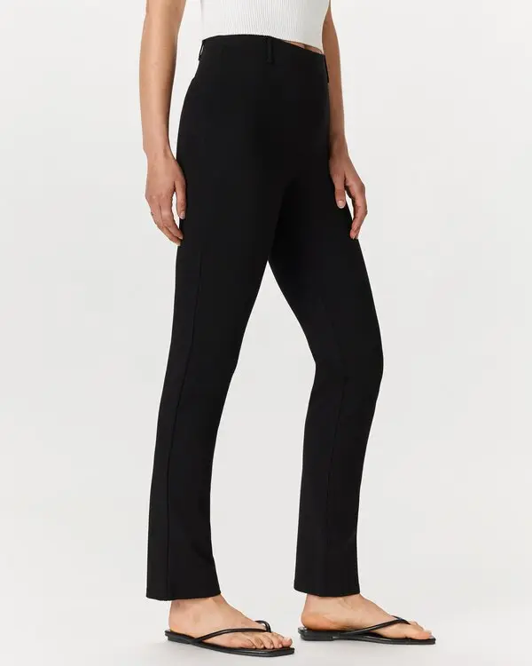 Quince Ponte Straight Leg Trousers - Black