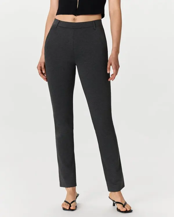 Quince Ponte Straight Leg Trousers - Charcoal