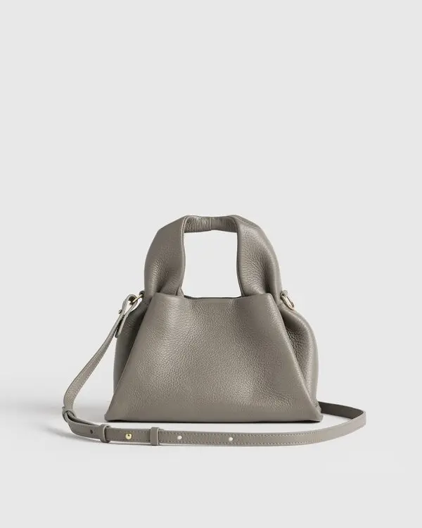Quince Italian Leather Trapeze Crossbody - Mink
