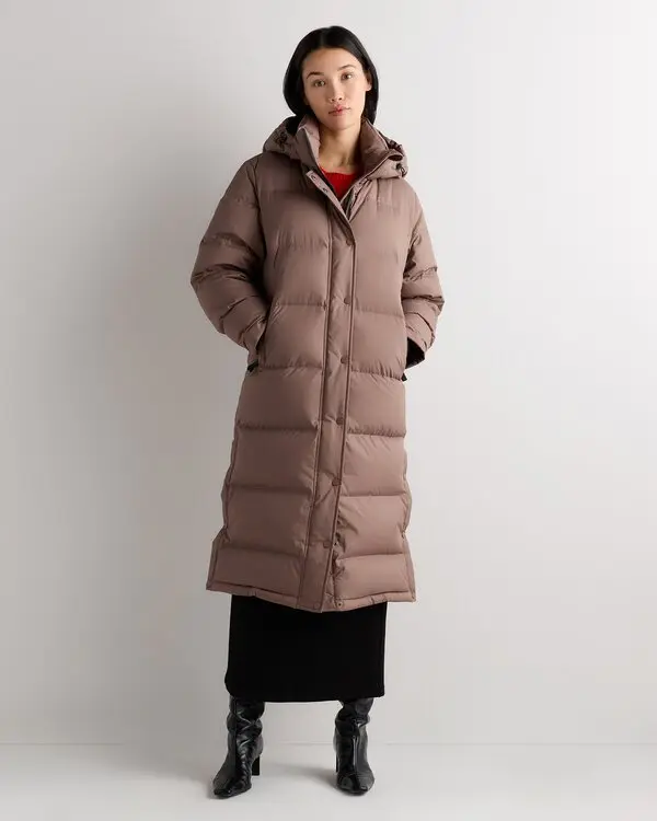 Quince Responsible Long Down Puffer Jacket - Hazel Brown
