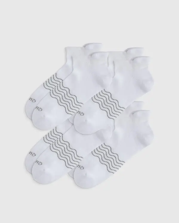 Quince Organic Ankle Socks 4-pack - White