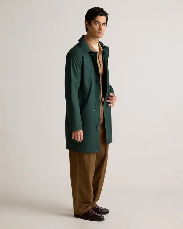 Quince Weather Proof Long Rain Jacket - Dark Spruce
