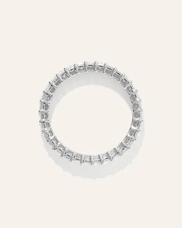 Quince Lab Grown Diamond Emerald Eternity Band Ring - White Gold