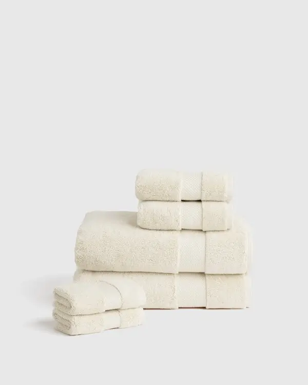 Quince Turkish Ultra Plush Bath Towel Bundle - Ivory