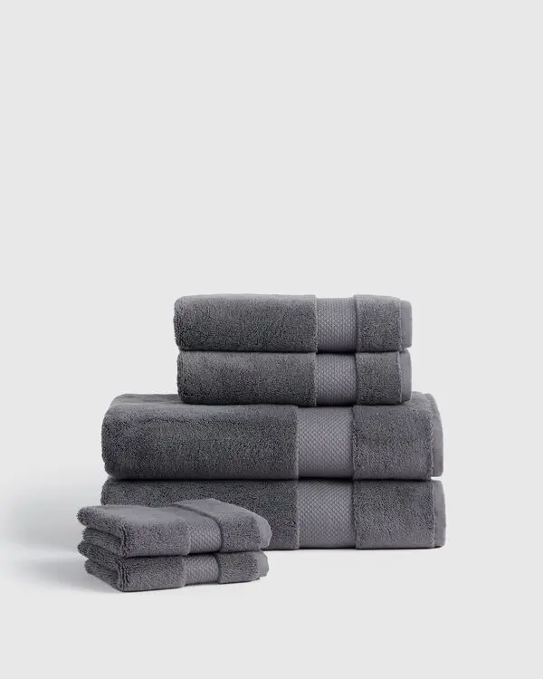 Quince Turkish Ultra Plush Bath Towel Bundle - Slate