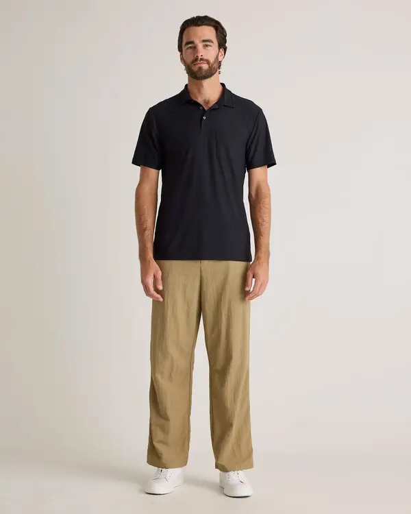 Quince Propique Performance Polo - Black