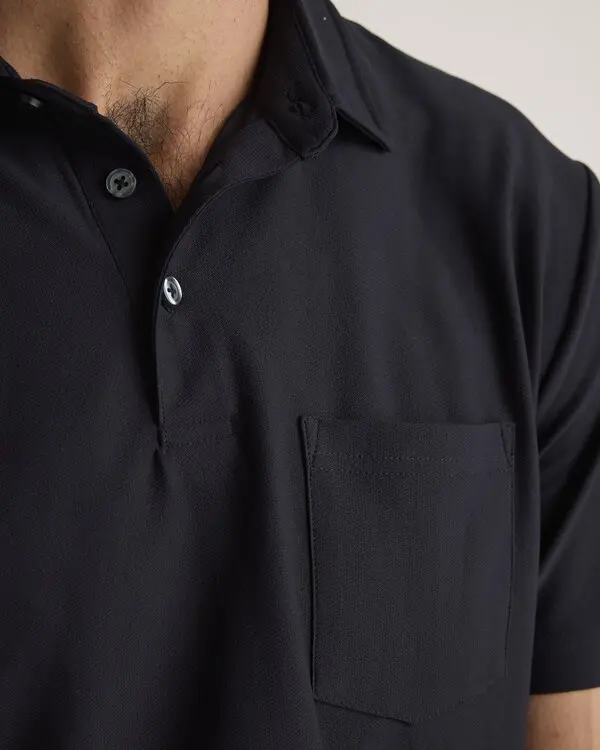 Quince Propique Performance Polo - Black