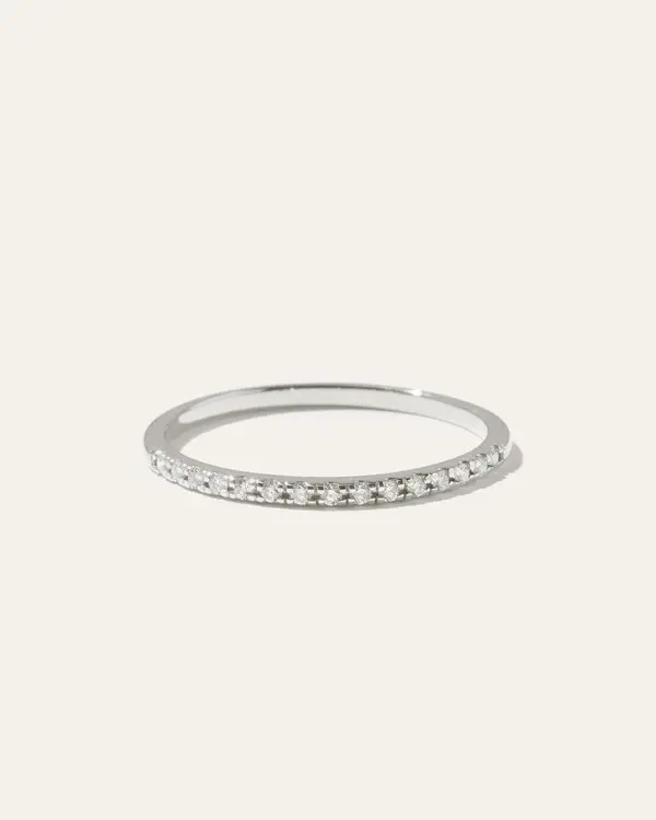 Quince Diamond Wedding Band - White Gold