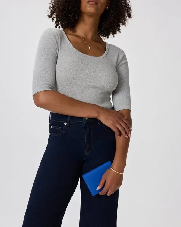 Quince Nappa Leather Rfid Blocking Passport Holder - Cobalt Blue