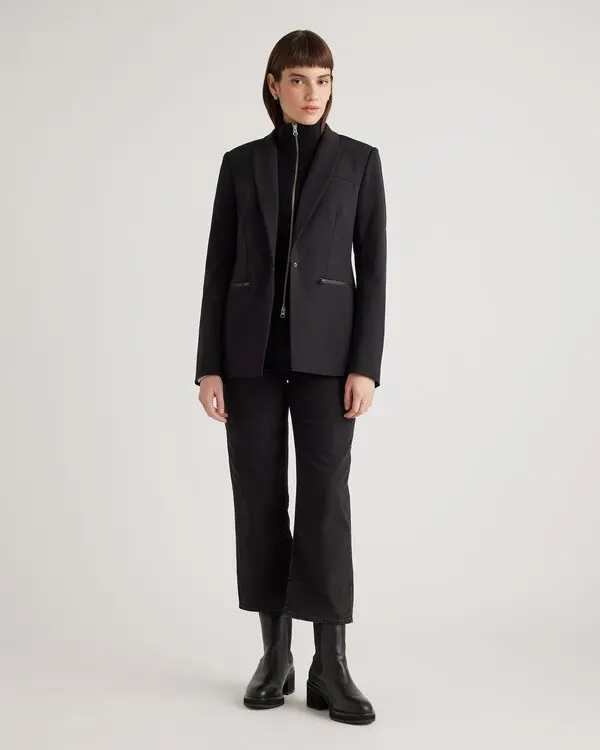 Quince Mongolian Cashmere Sweater - Black
