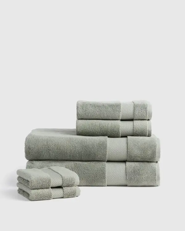 Quince Turkish Ultra Plush Bath Sheet Bundle - Eucalyptus