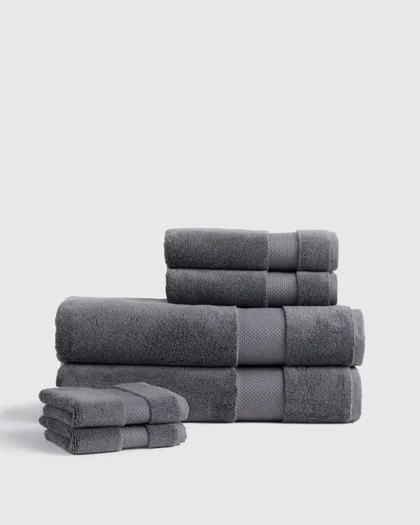 Quince Turkish Ultra Plush Bath Sheet Bundle - Slate