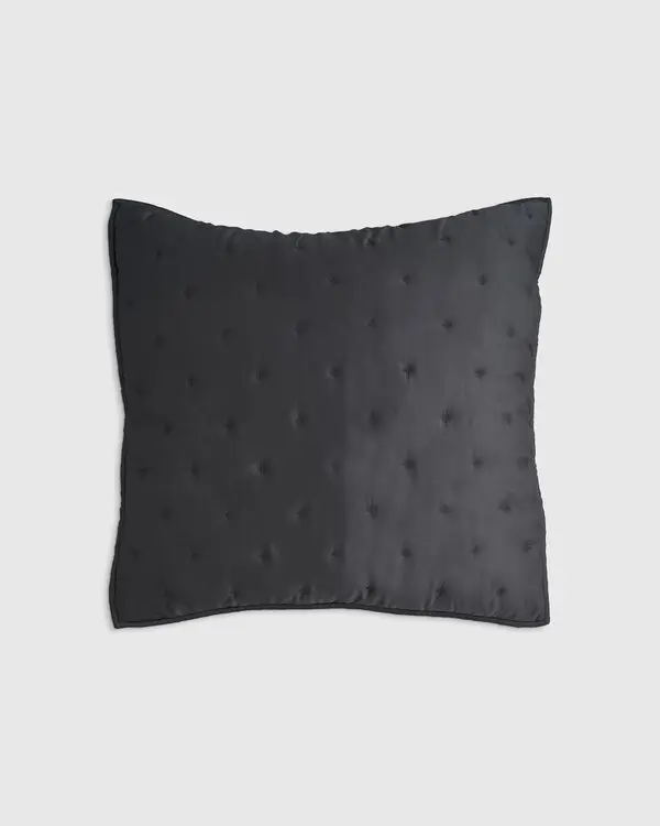 Quince Bamboo Dream Quilted Sham - Charcoal