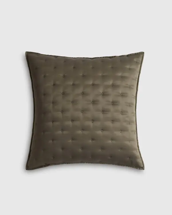 Quince Bamboo Dream Quilted Sham - Dusty Olive