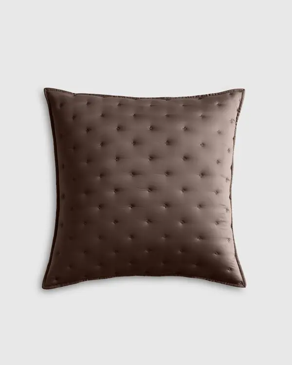 Quince Bamboo Dream Quilted Sham - Espresso