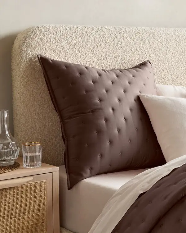 Quince Bamboo Dream Quilted Sham - Espresso