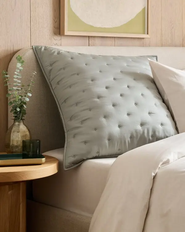 Quince Bamboo Dream Quilted Sham - Eucalyptus