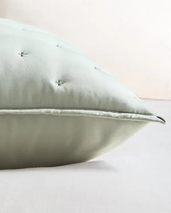 Quince Bamboo Dream Quilted Sham - Eucalyptus