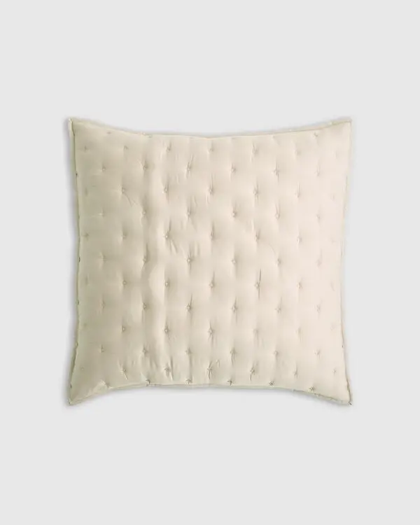 Quince Bamboo Dream Quilted Sham - Ivory