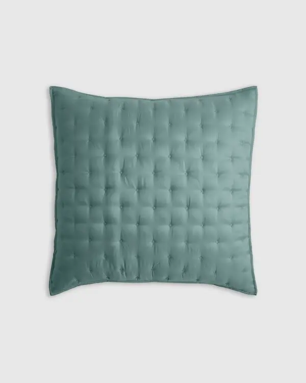Quince Bamboo Dream Quilted Sham - Ocean