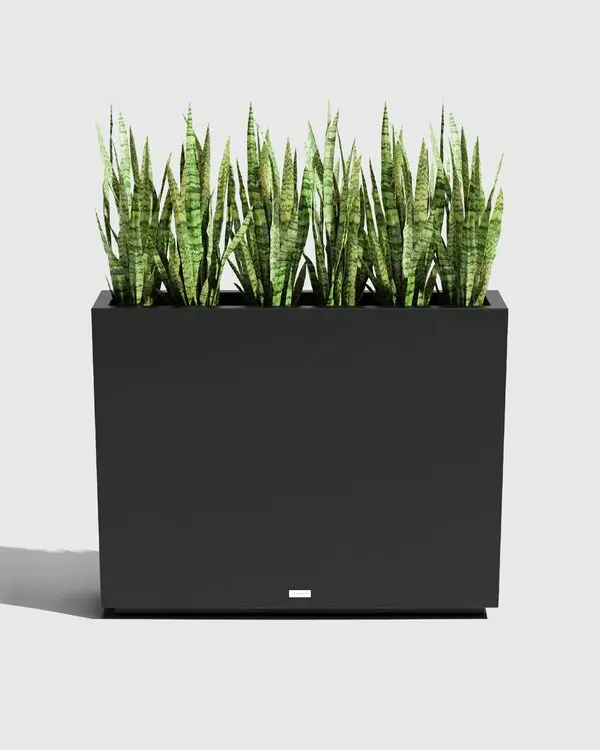 Quince Veradek Block Series All Weather Rectangular Planter - Black