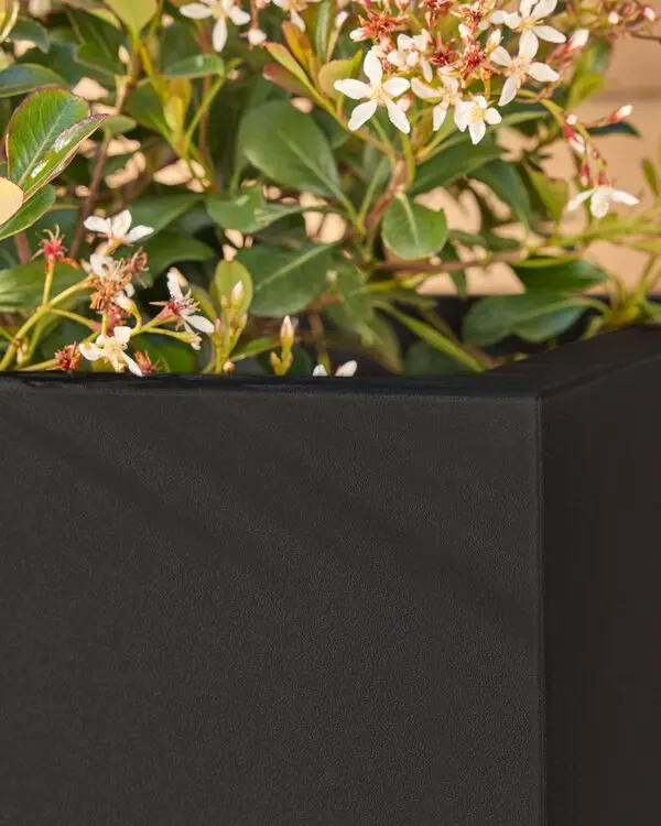 Quince Veradek Block Series All Weather Rectangular Planter - Black