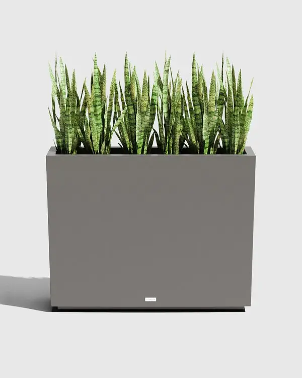 Quince Veradek Block Series All Weather Rectangular Planter - Grey