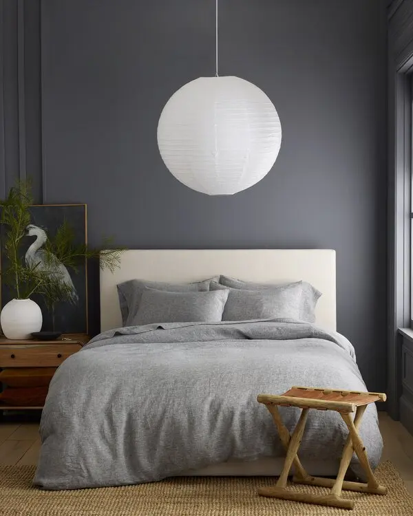 Quince European Linen Chambray Deluxe Bedding Bundle - Charcoal
