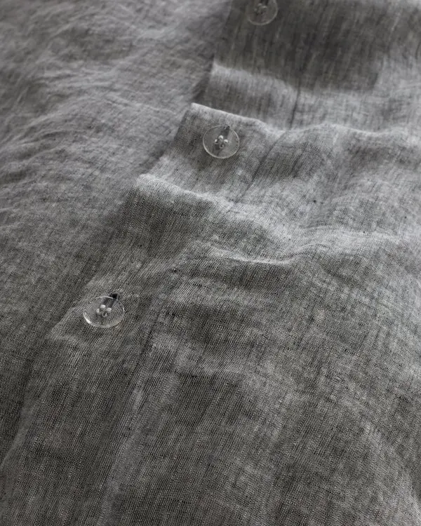 Quince European Linen Chambray Deluxe Bedding Bundle - Charcoal