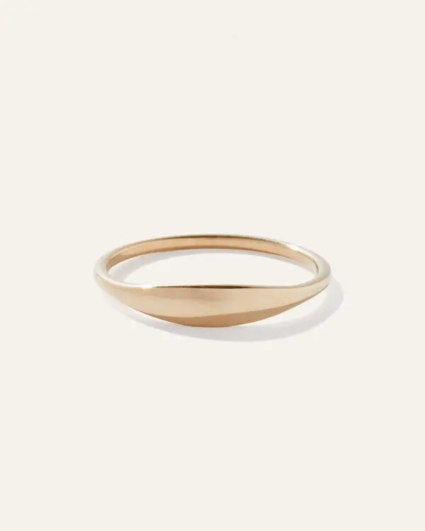 Quince 14k Gold Slim Signet Ring - Yellow Gold