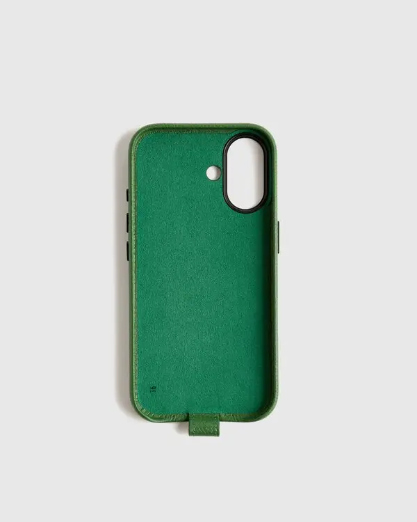 Quince Italian Leather Phone Crossbody Case - Emerald