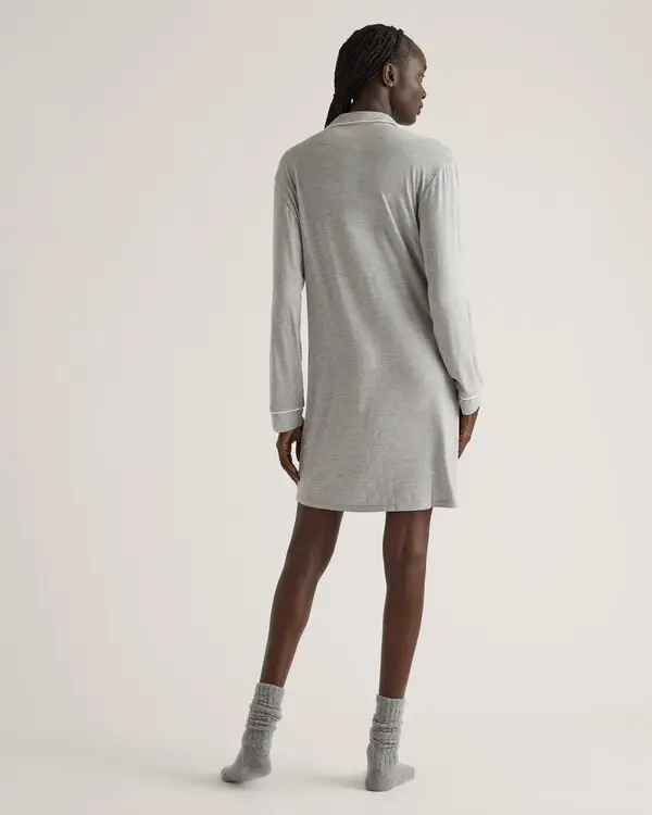 Quince Bamboo Jersey Sleep Shirt - Heather Grey