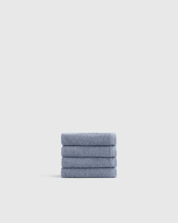 Quince Turkish Ribbed Quick Dry Washcloth - Mineral