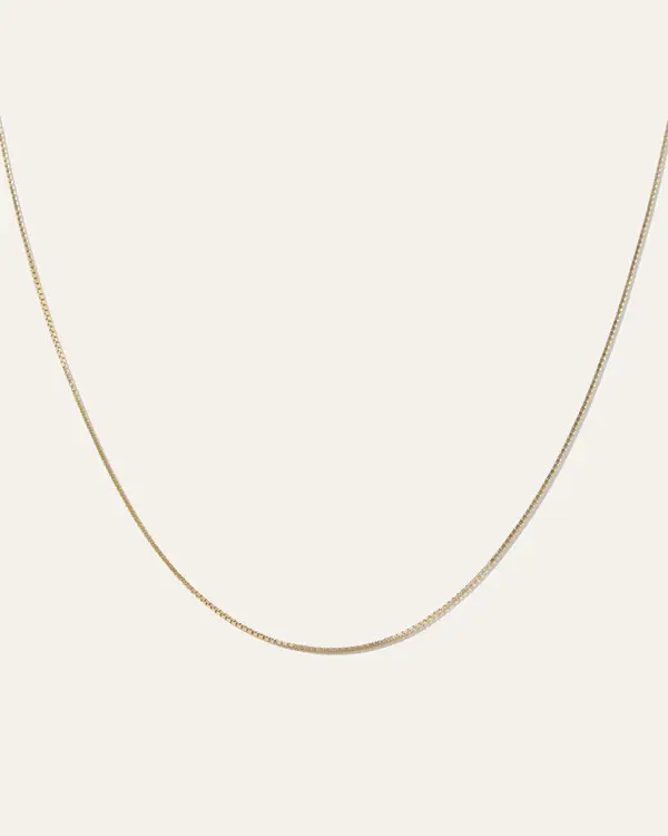 Quince 14k Gold Petite Box Chain Necklace - Yellow Gold