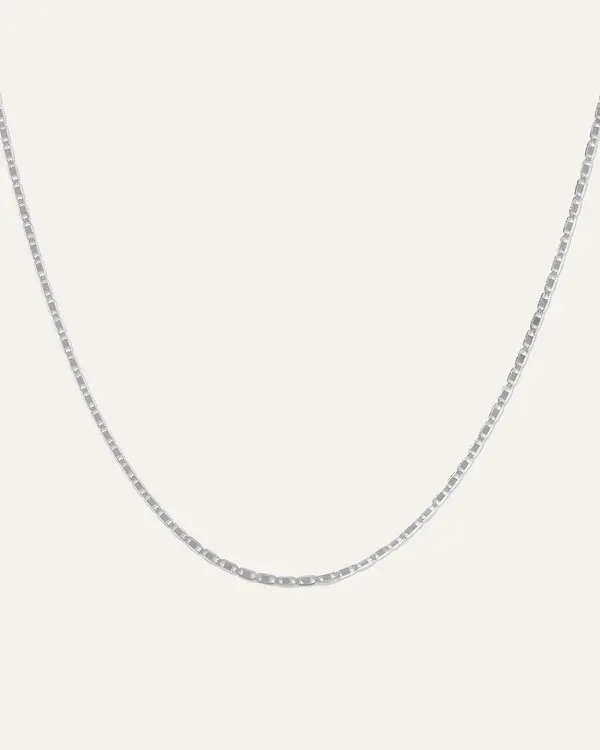 Quince 14k Gold Petite Valentino Chain Necklace - White Gold