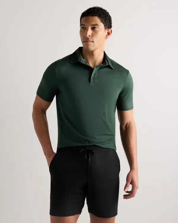 Quince Super Soft Performance Polo Shirt - Olive