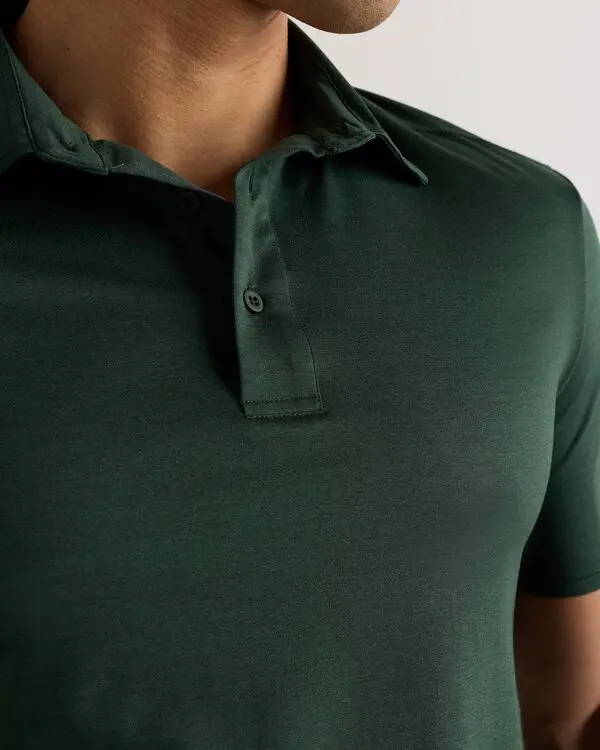 Quince Super Soft Performance Polo Shirt - Olive