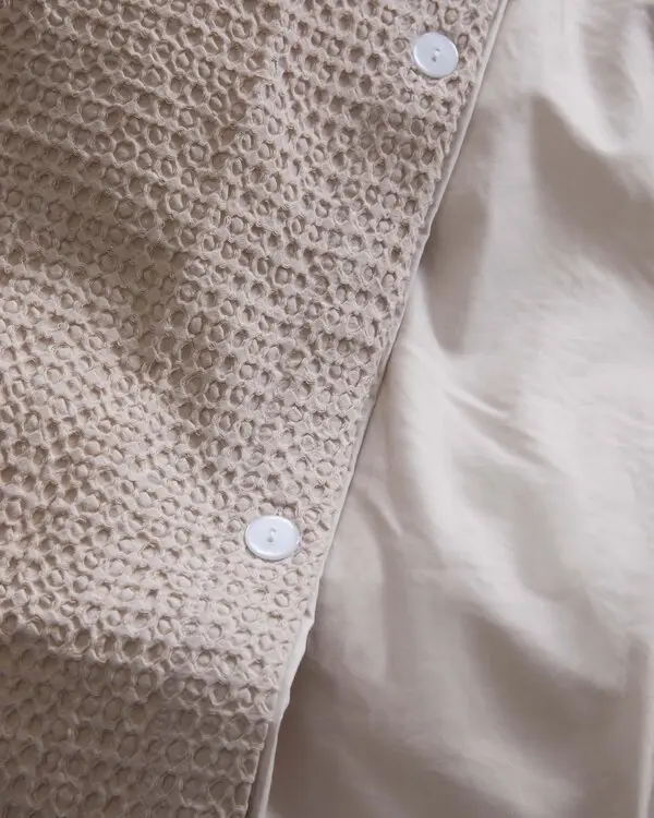 Quince Luxe Waffle Duvet Cover - Sand
