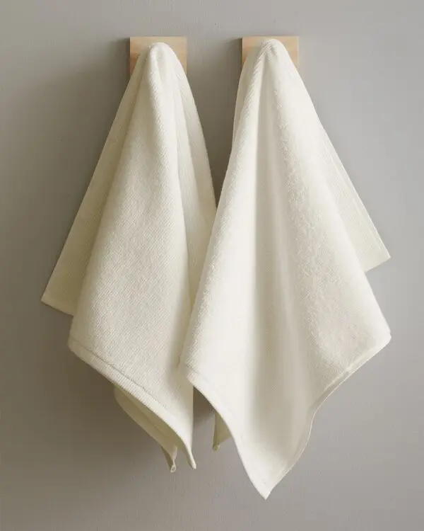 Quince Turkish Ribbed Quick Dry Bath Towel Bundle - Ivory
