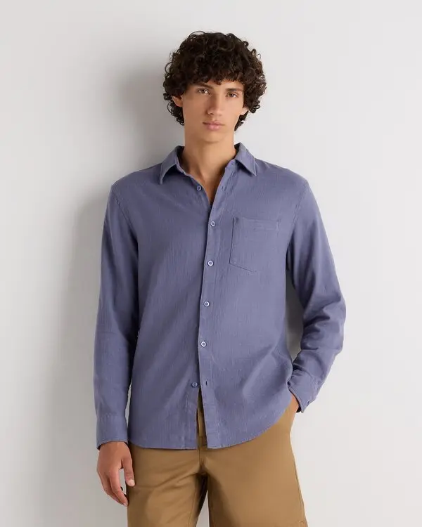 Quince Stretch Selvage Shirt - Faded Indigo