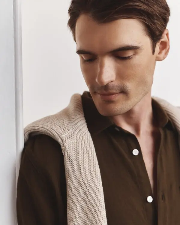 Quince Stretch Selvage Shirt - Olive