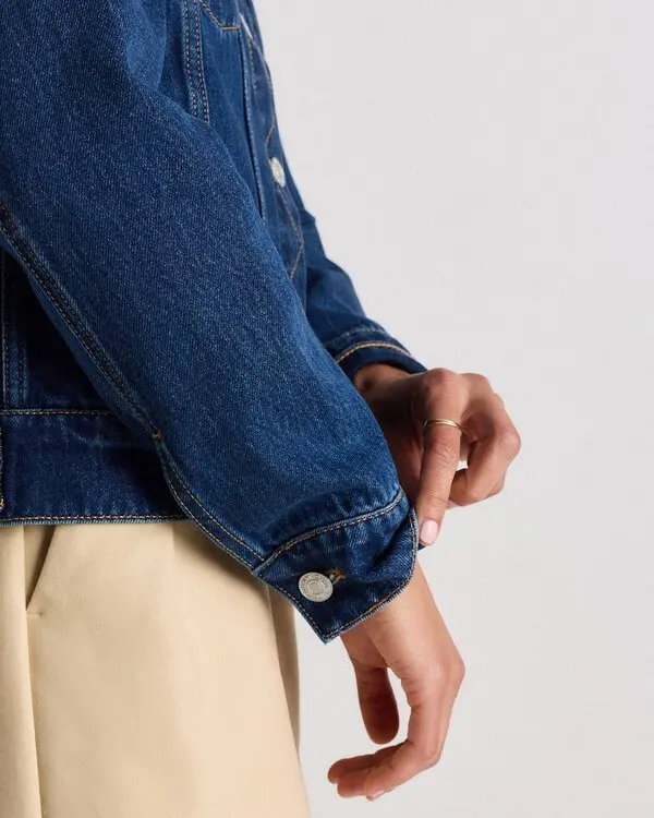 Quince Denim Trucker Jacket - Dark Indigo